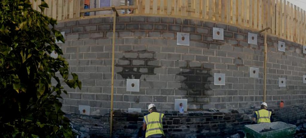 Merthyr retaining wall - Optera